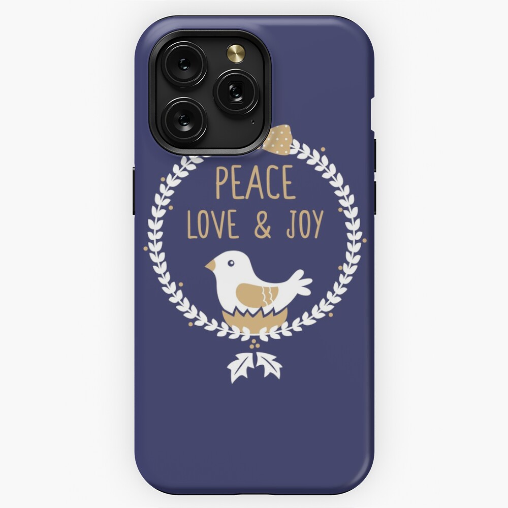 Dove Peace Love Joy Minimal Christmas Symbol for iPhone 17 16 15 14 13 ...