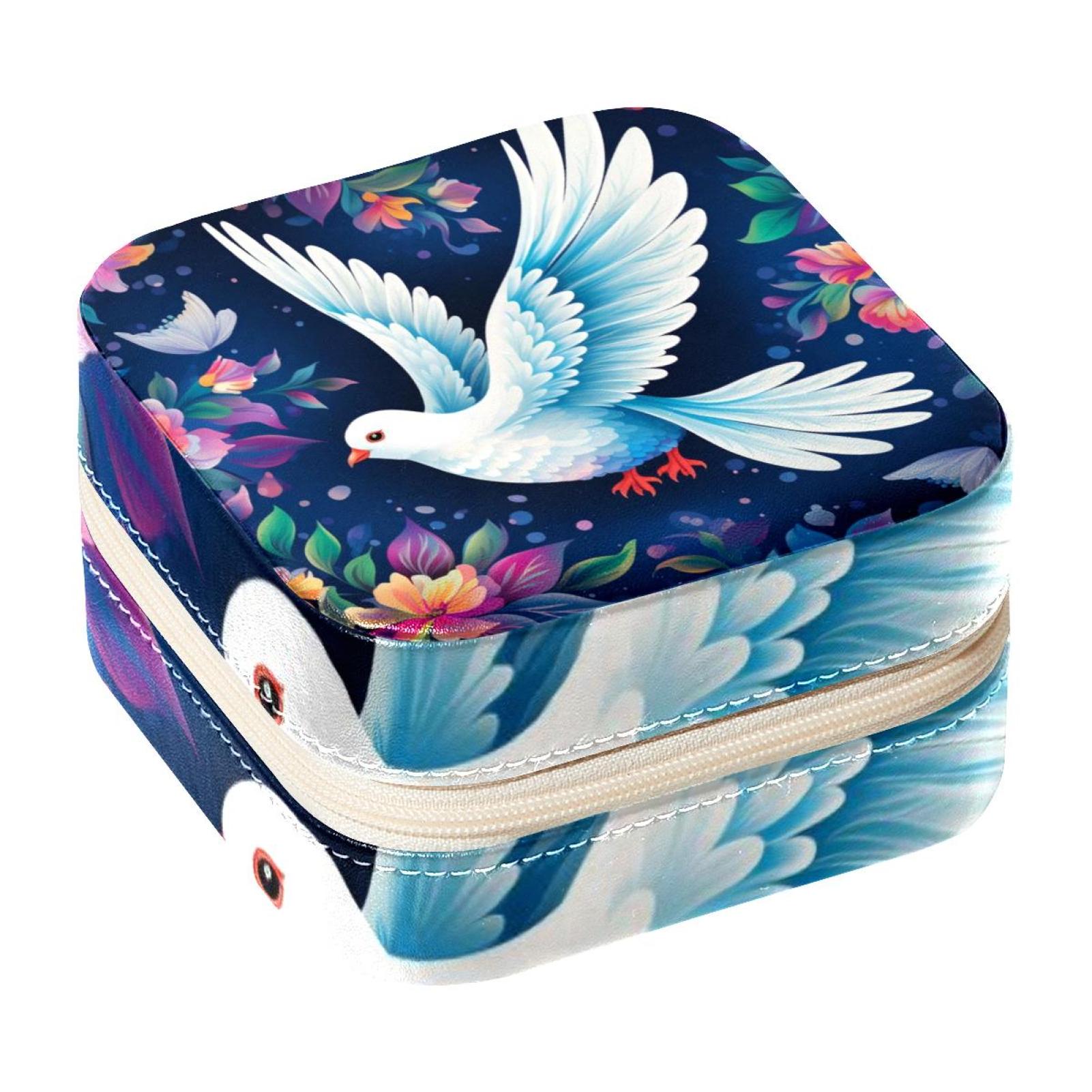 Dove of Peace Travel Portable Square Jewelry Stand, Earring Organizer ...