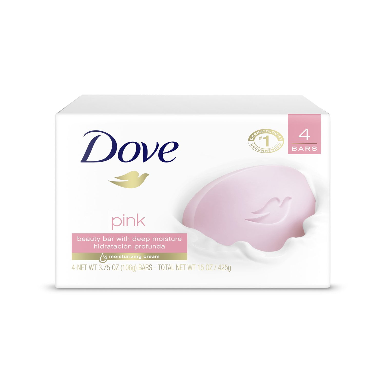 Dove Pink Gentle Deep Moisturizing Beauty Bar Soap 3 75 Oz 4 Bars