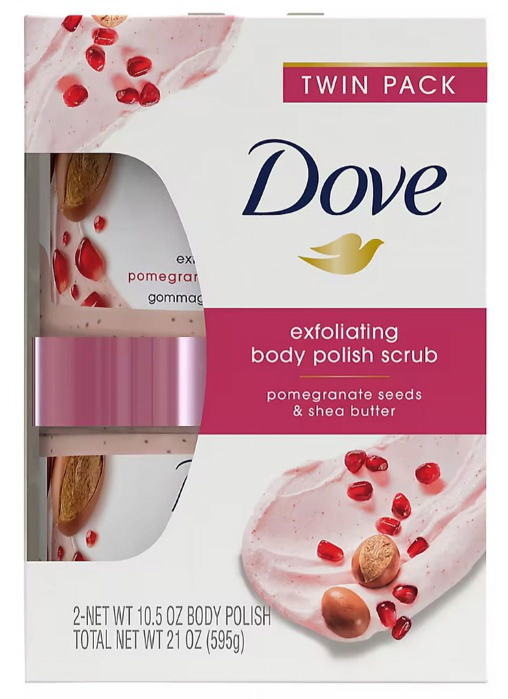 Dove Pomegranate & Shea Butter Body Scrub Exfoliates For Silky, Soft ...