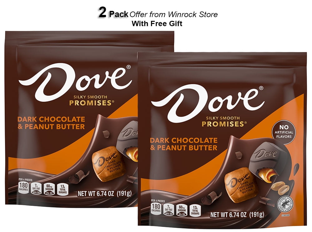 Dove Promises Dark Chocolate & Peanut Butter Candy - 6.74 oz Bag (2 ...