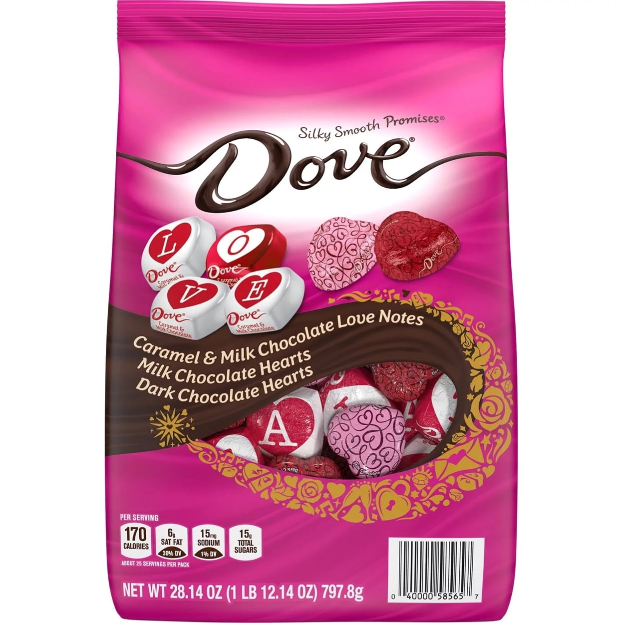 Dove Promises Seasonal Heart-Shaped Caramel, Milk & Dark Chocolates ...