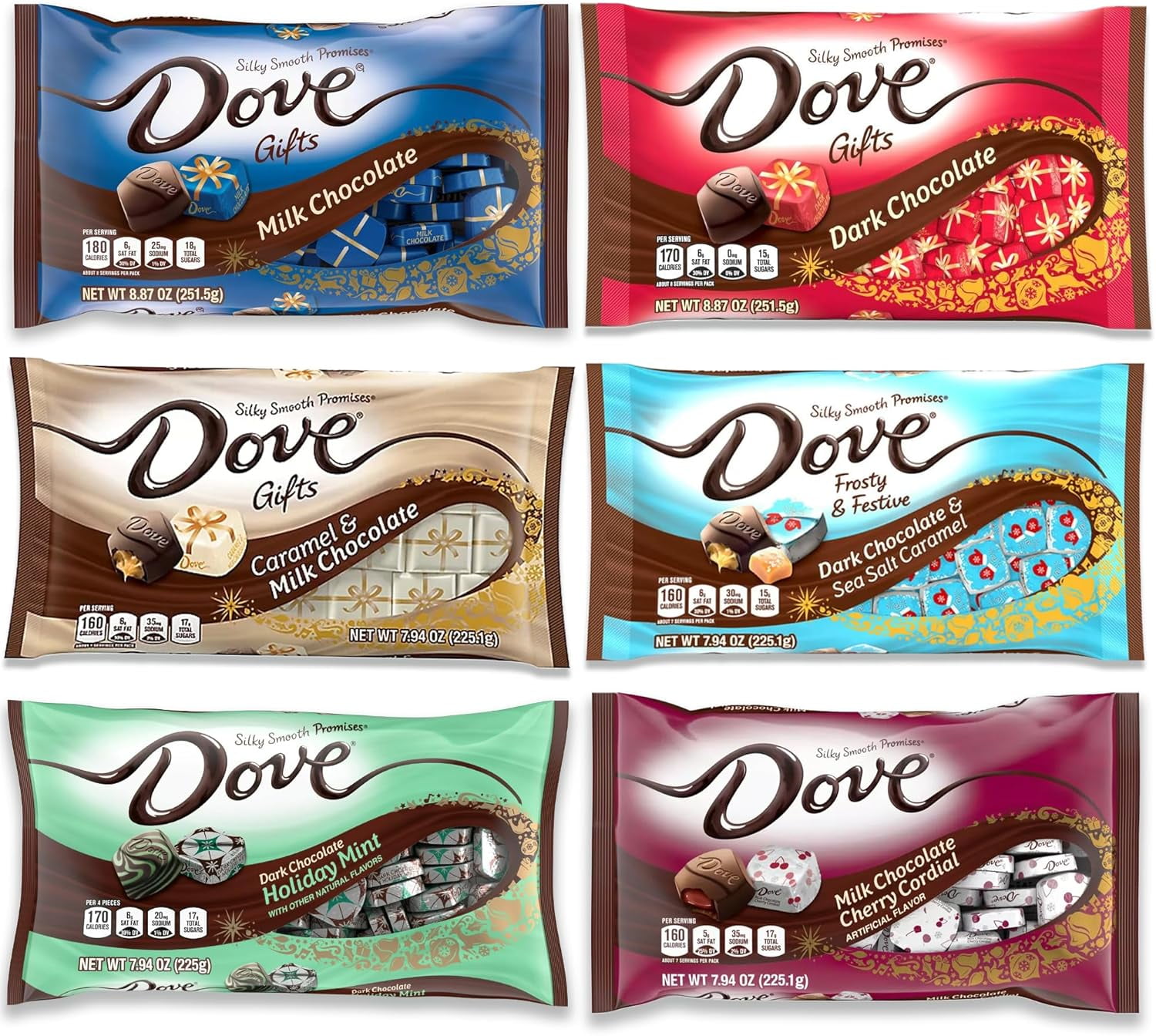 Dove Promises Silky Smooth Holiday Variety Pack of 6. Dove Promises ...