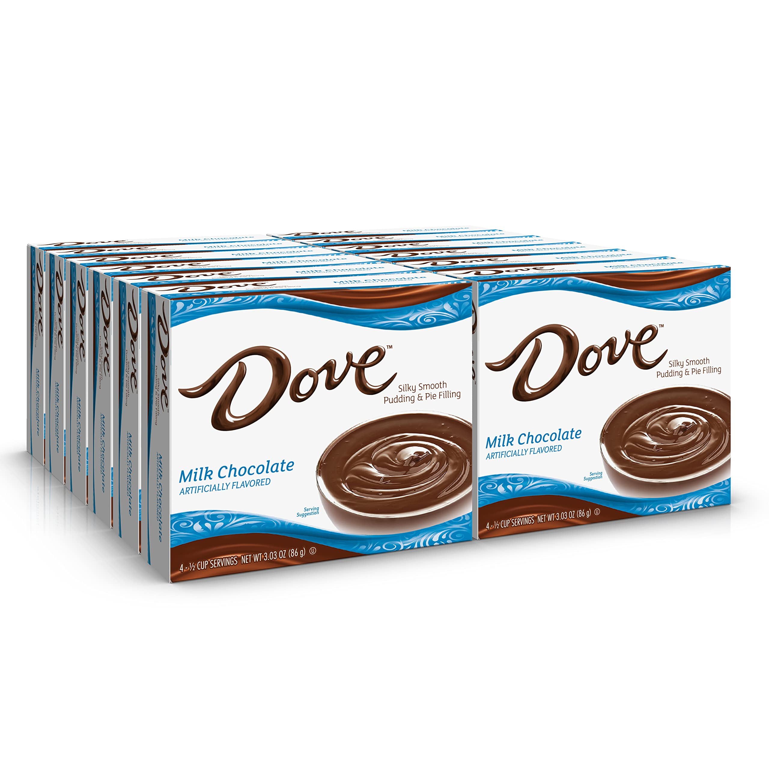 Dove Pudding Mix, SCH4 3.34 oz. Box (12 Pack), Milk Chocolate â€“ Rich ...