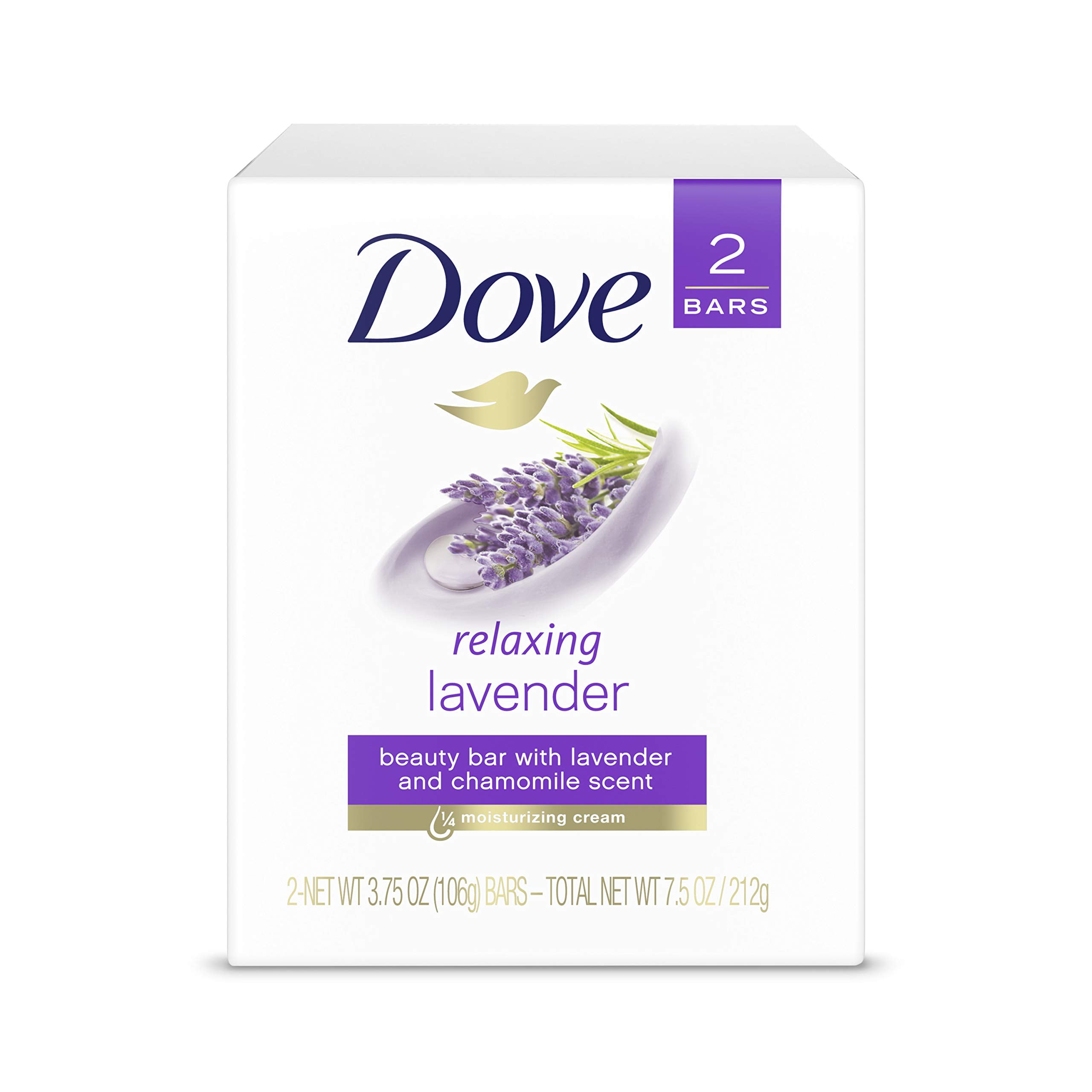 Dove Purely Pampering Beauty Bar For Softer Skin Relaxing Lavender More
