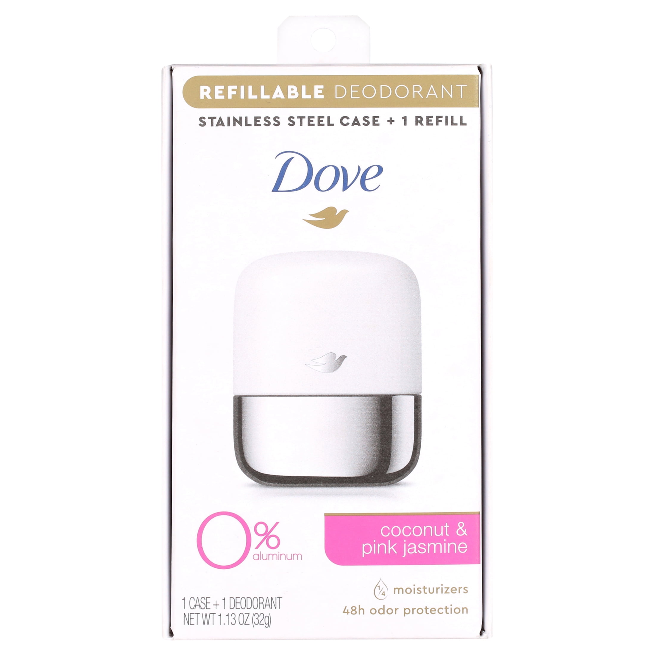 Dove Refillable Deodorant Starter Kit, Women's, Coconut & Pink Jasmine ...