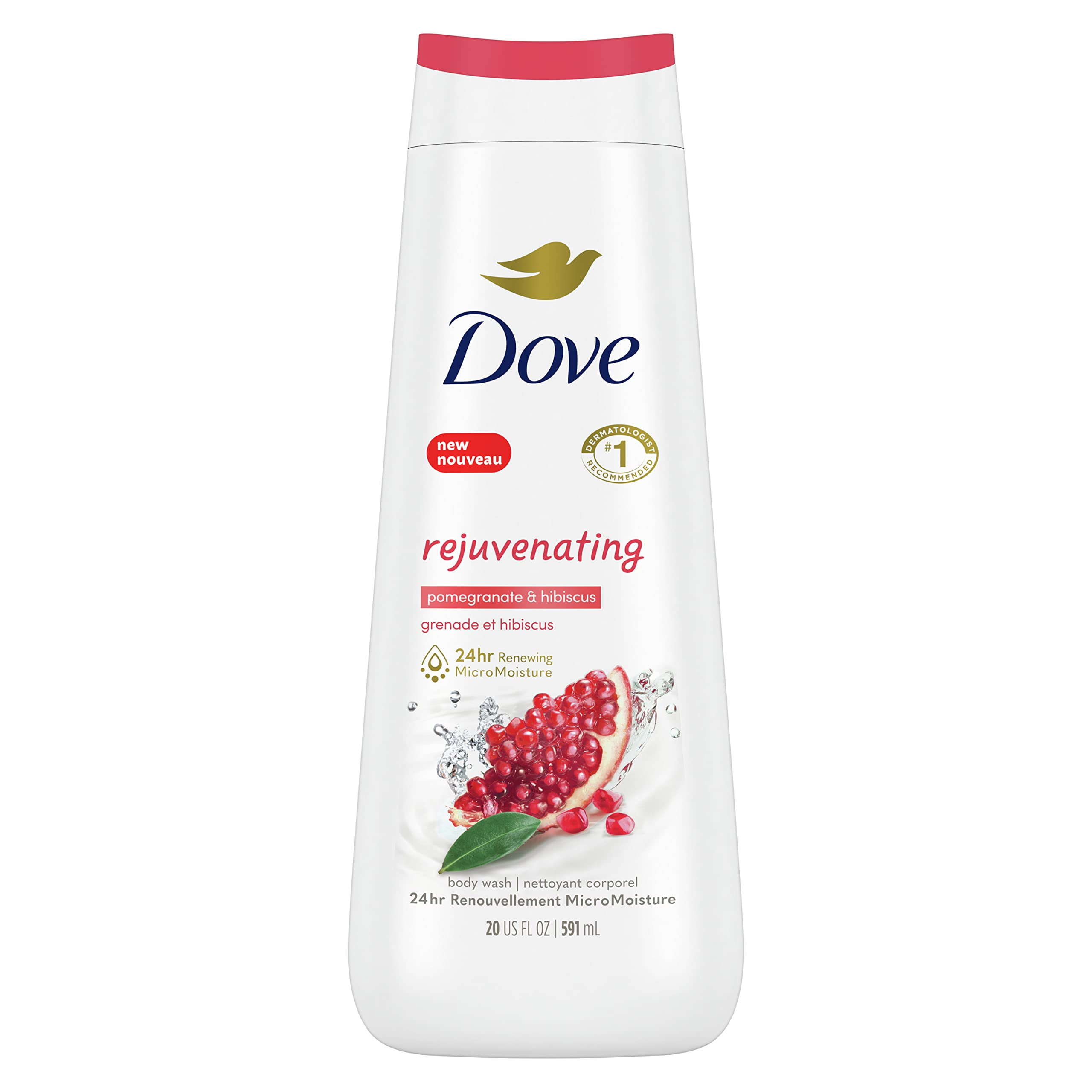 Dove Rejuvenating Body Wash Energizes And Revives Dry Skin Pomegranate ...