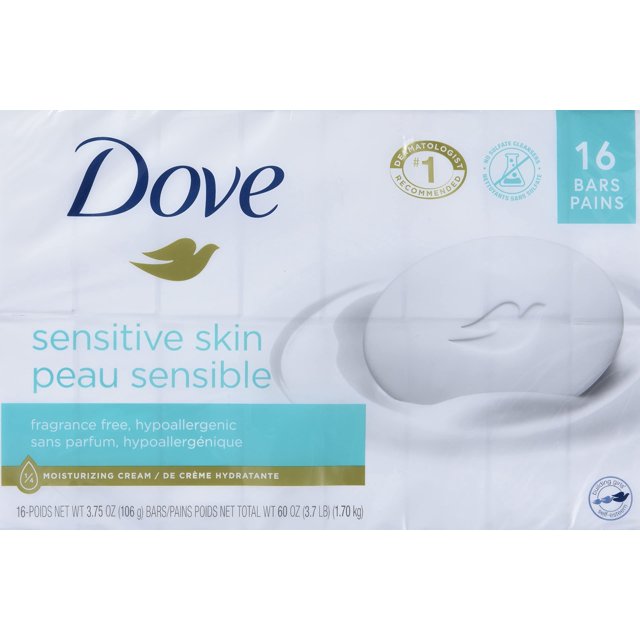 Dove Sensitive Skin - Unscented/Fragrance Free Hypo-Allergenic Beauty ...