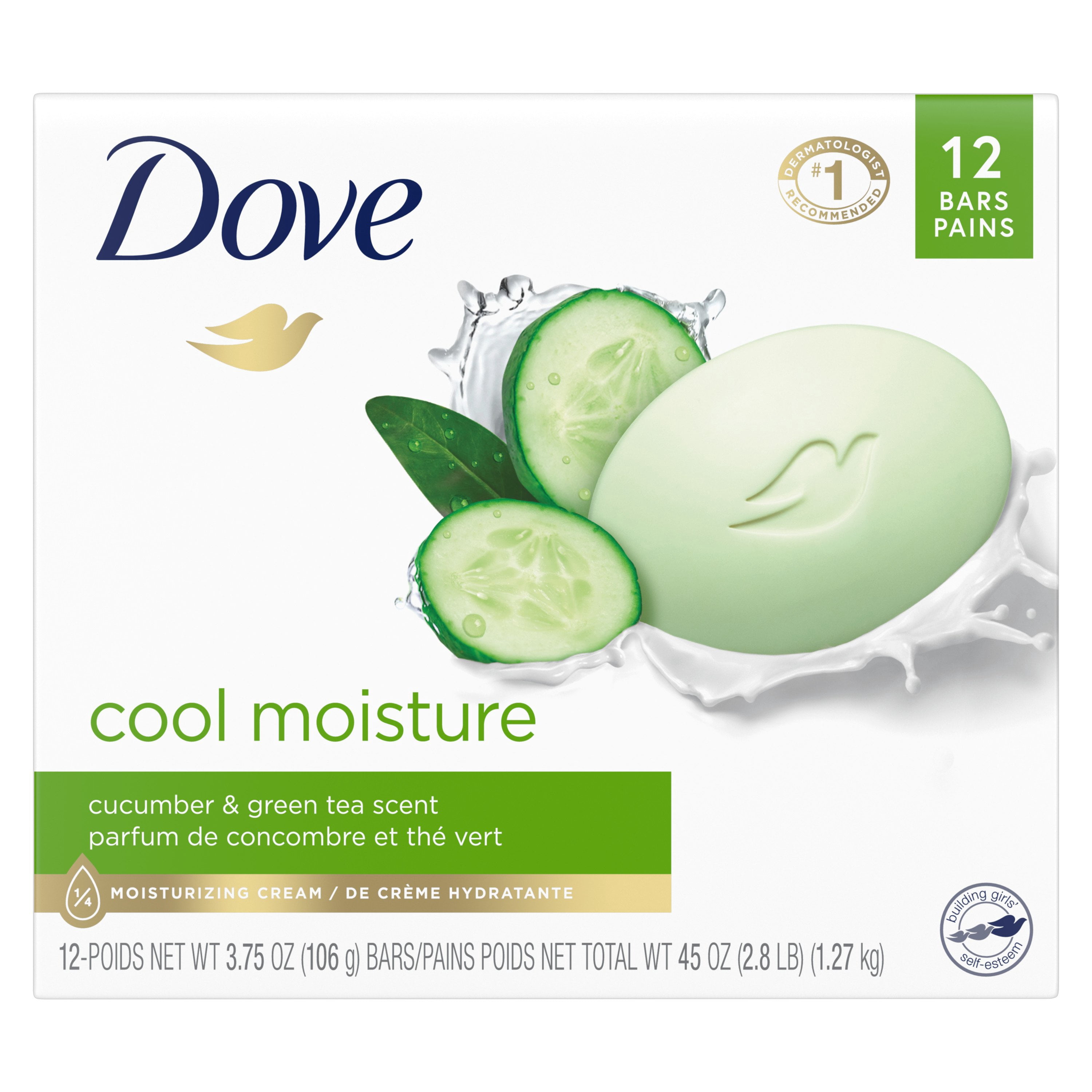 Dove Skin Care Beauty Bar Cucumber and Green Tea - Walmart.com