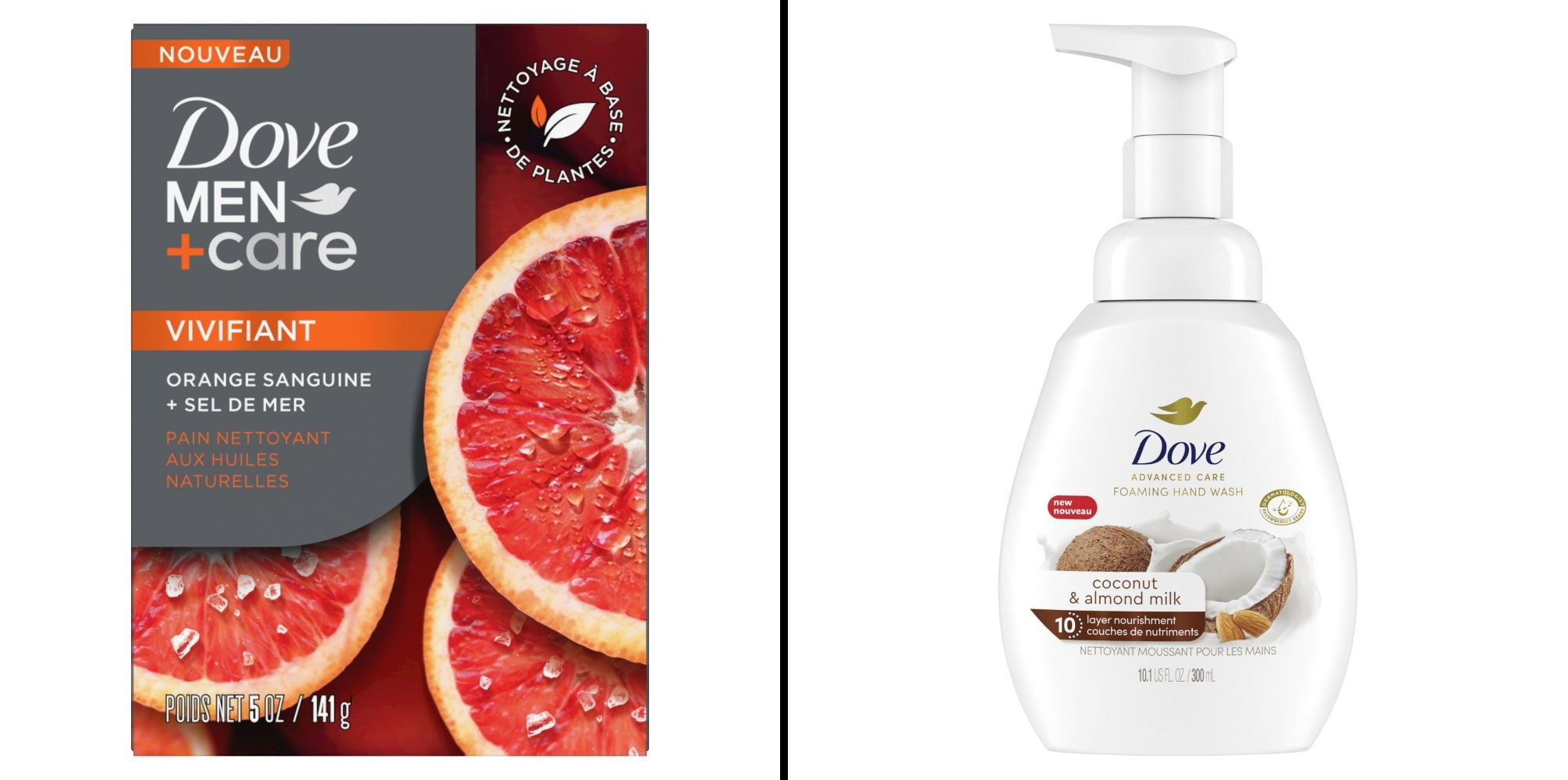Dove Soap - Blood Orange & Sea Salt 5 oz & Dove Coconut & Almond Milk ...