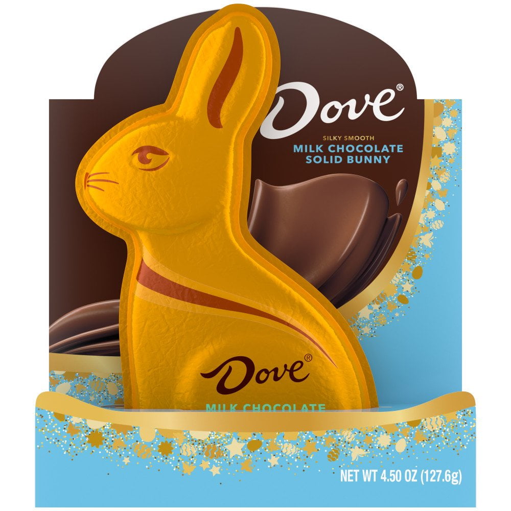 Dove Solid Milk Chocolate Bunny Easter Candy, 4.5 oz (Package May Vary ...
