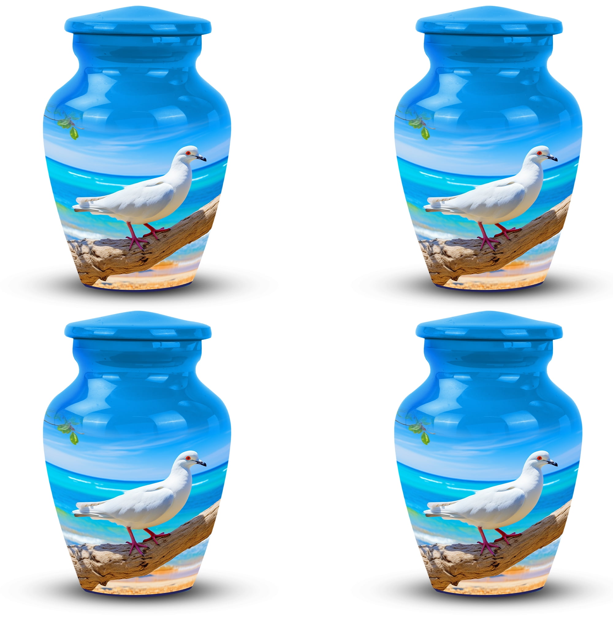 Dove Stand In Tree Ocean Background - Human Urn - Burial Urns For Human ...