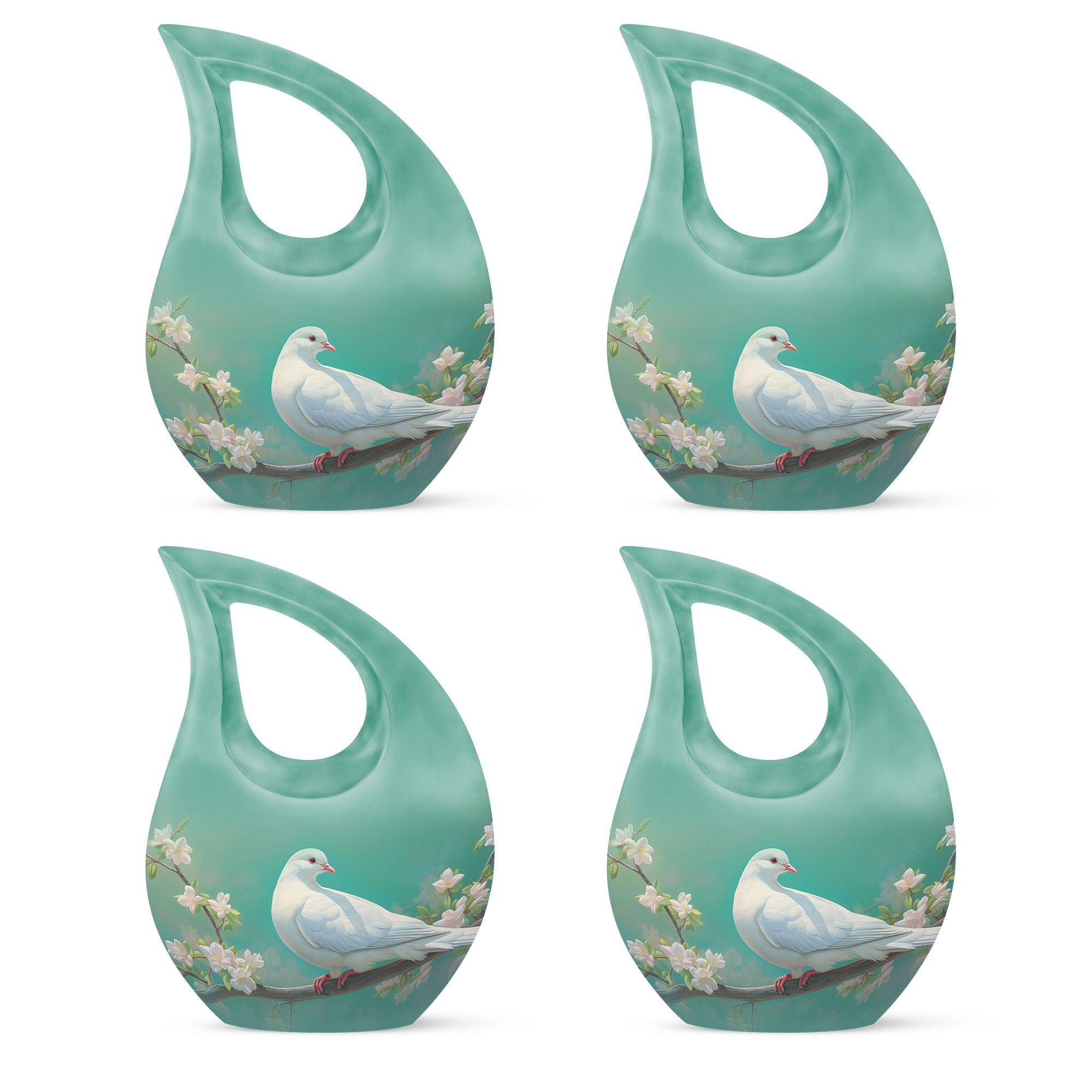 Dove Stand in Tree Green Background - Small Urns for Human Ashes ...
