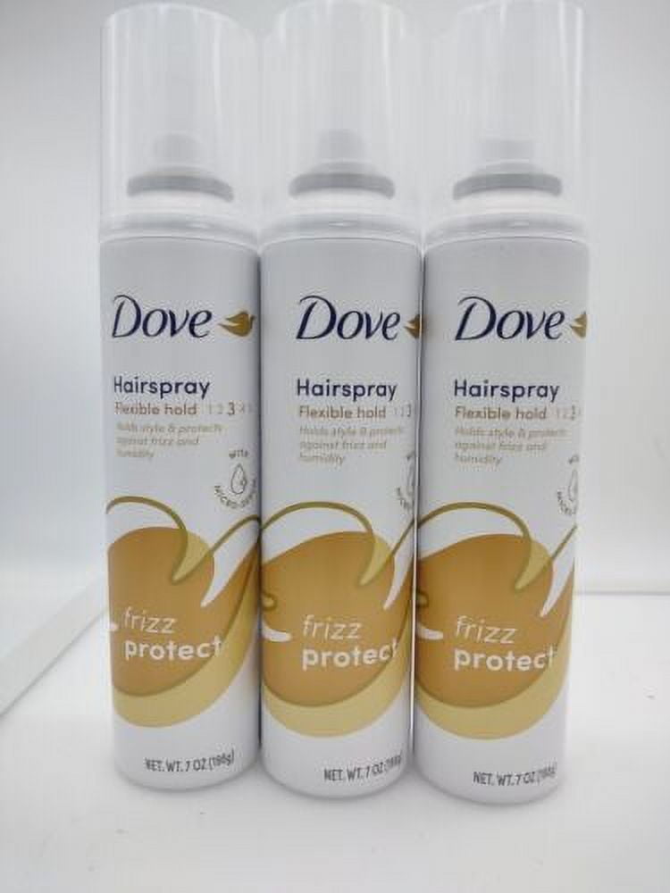 Dove Style + Care Flexible Hold Hairspray, 7oz, 3-Pack, Fights Frizz ...