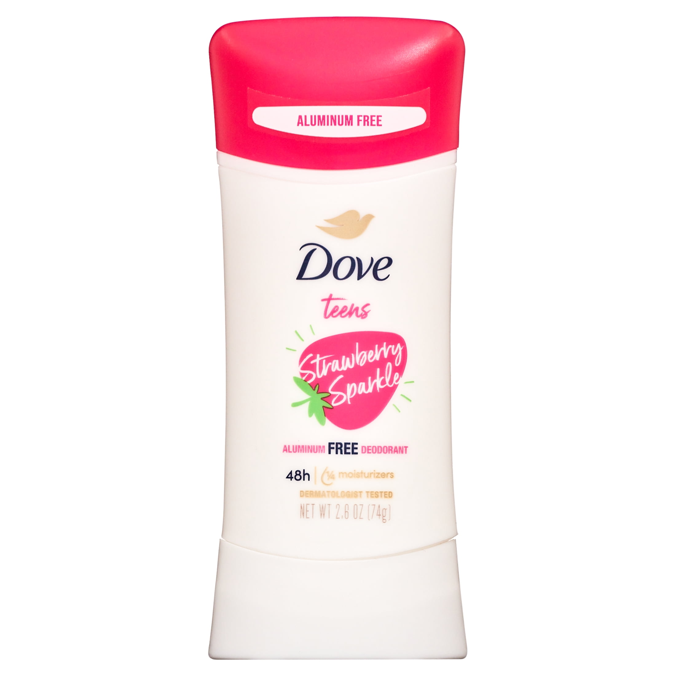Dove Teens Deodorant Stick Strawberry Sparkle for Women, 2.6 oz ...