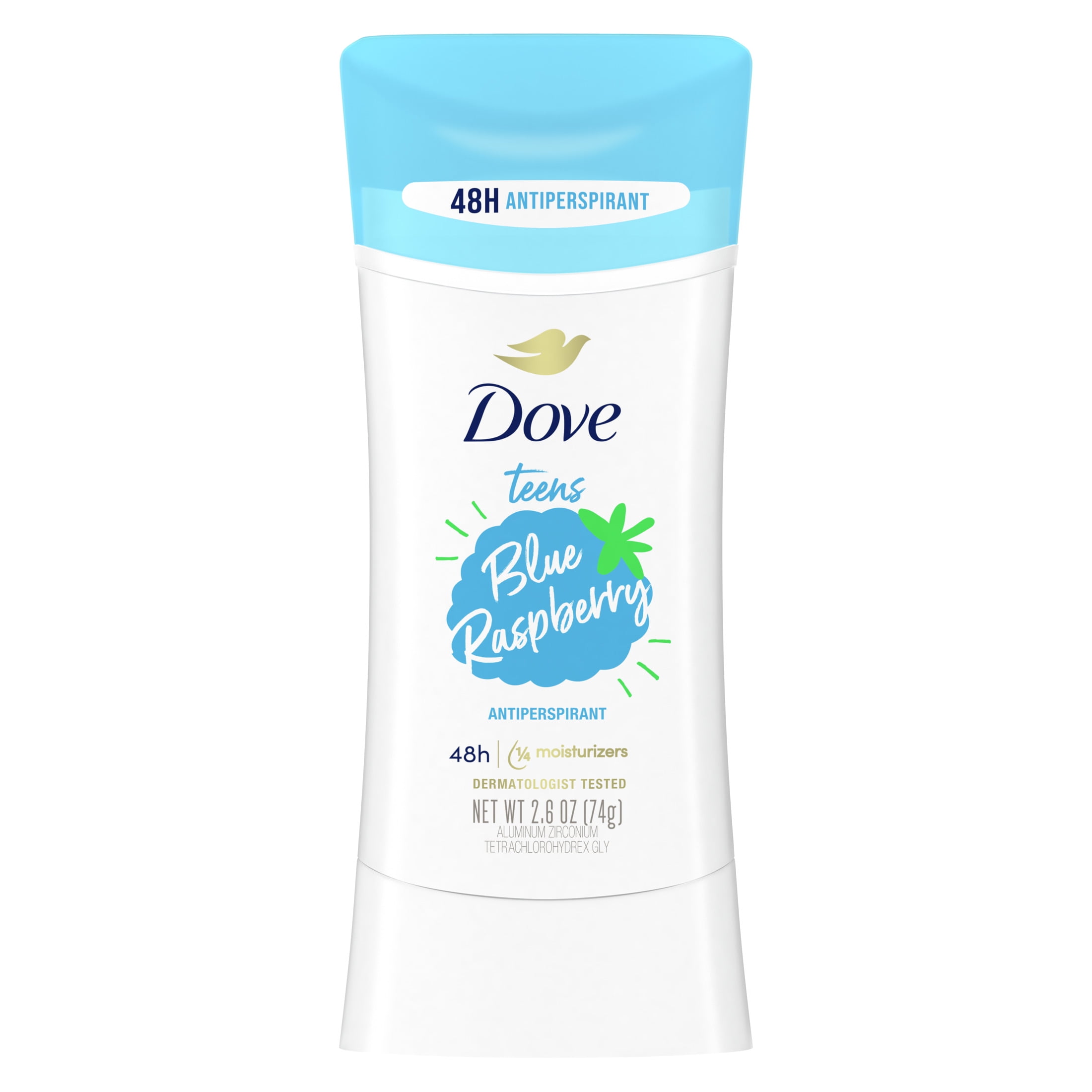 Dove Teens Long Lasting Women's Antiperspirant Deodorant Stick, Blue ...