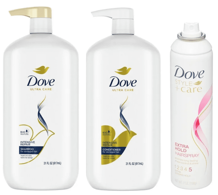 Dove Ultra Care Repairing Daily Shampoo, Conditioner, & Extra Strong ...