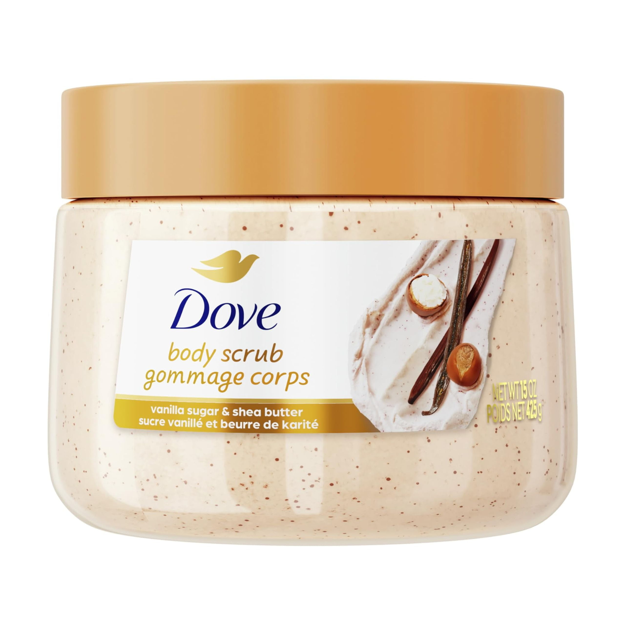 Dove Vanilla Body Scrub YYF14 Exfoliates and Deeply Nourishes for ...