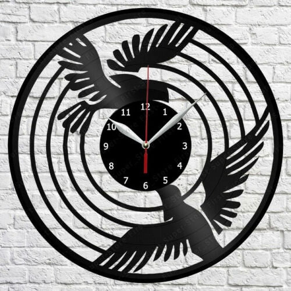 Dove Vinyl Record Wall Clock Art Decor Original Gift Vintage Wall Art ...