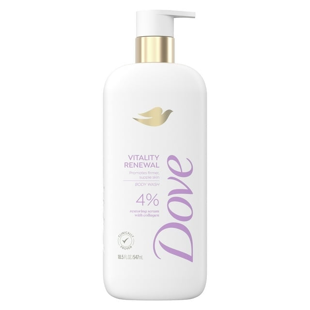 Dove Vitality Renewal Firming Body Wash 4% Restoring Serum with ...