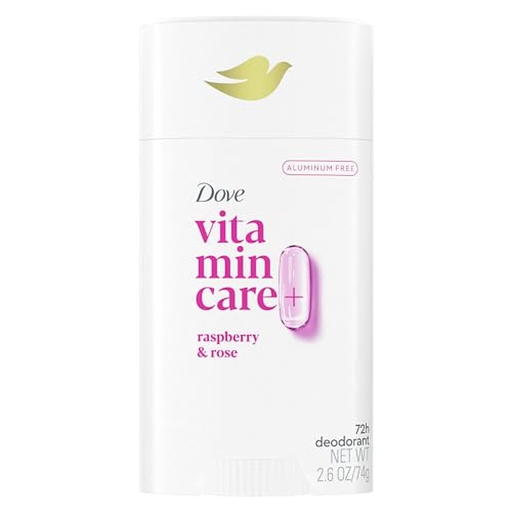 Dove VitaminCare+ Aluminum Free Deodorant Stick Raspberry & Rose (Pack ...
