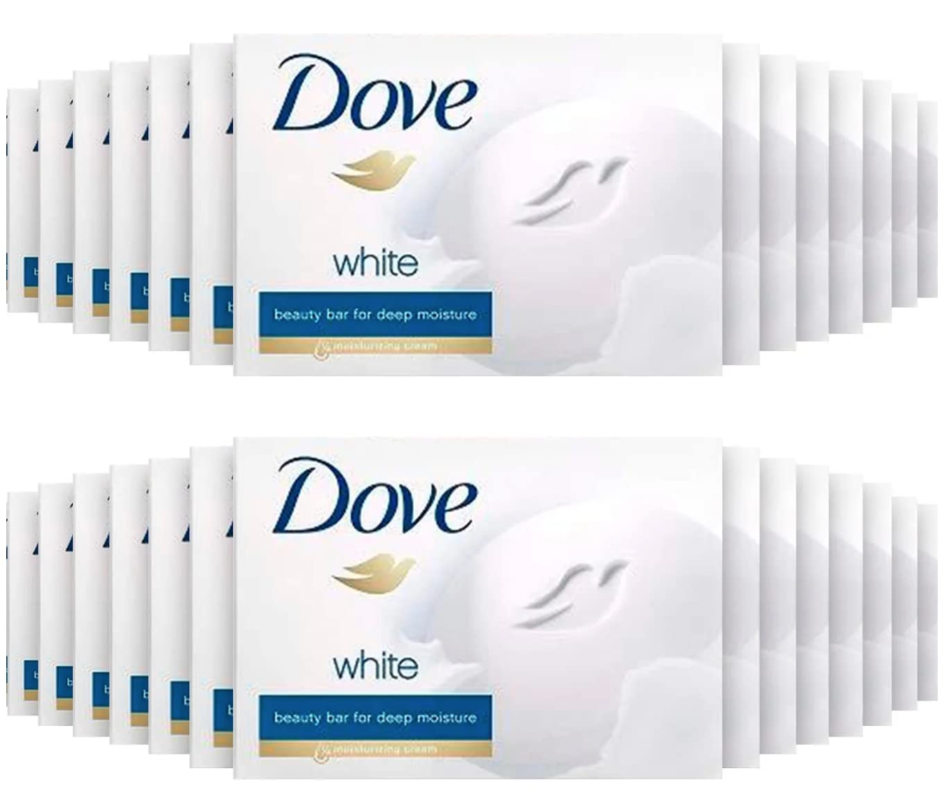 Dove White Cream Bar 4.75 oz / 135 Gr (Pack of 12) Dry Skin Bath Soaps ...
