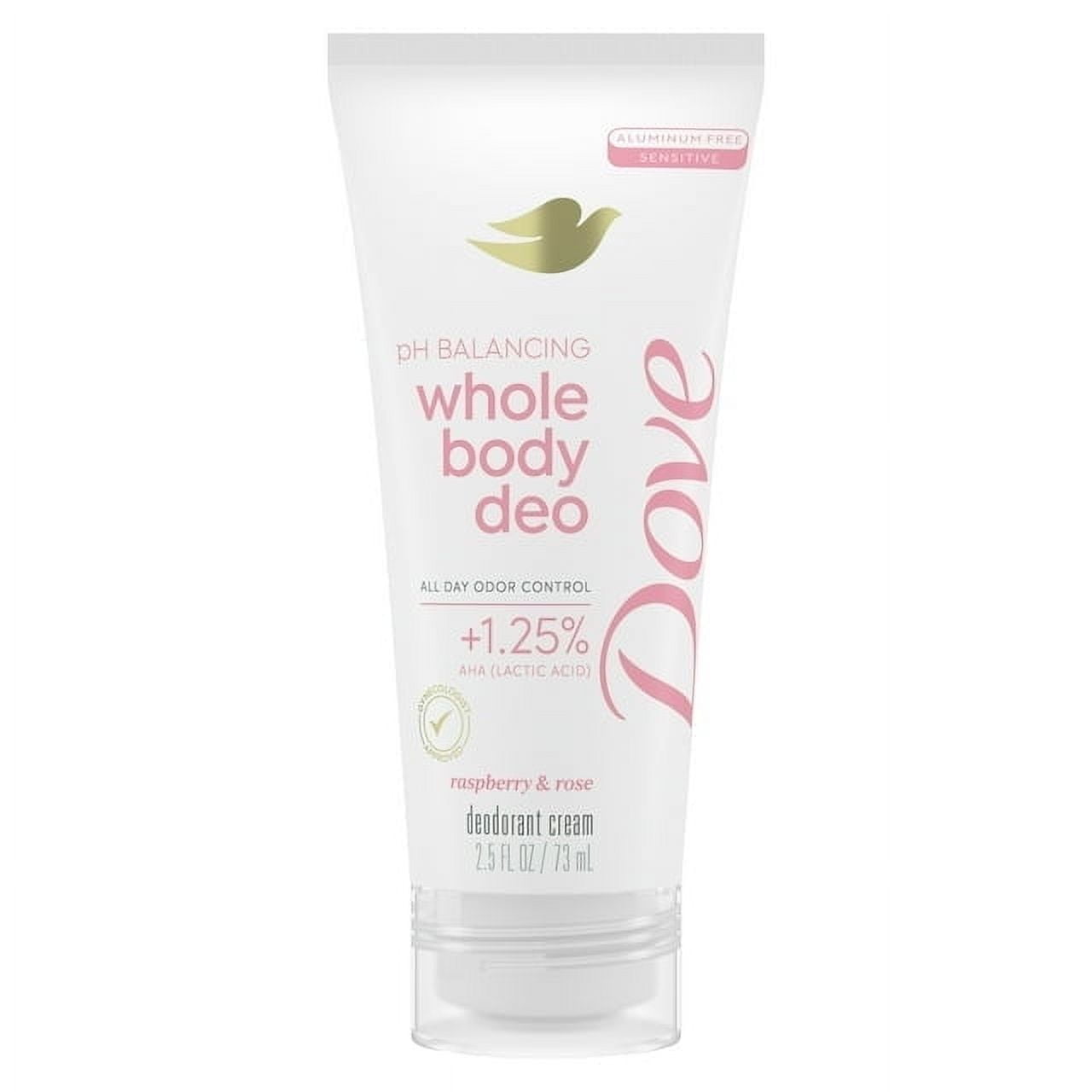 Dove Whole Body Deodorant pH Balancing Cream Raspberry & Rose Aluminum ...