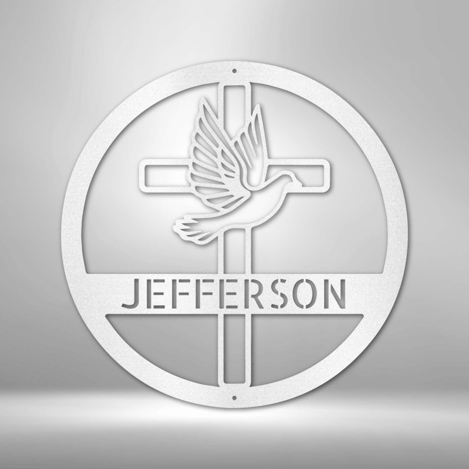Custom Dove and Cross Metal Monogram Wall Sign - SS100 - Walmart.com