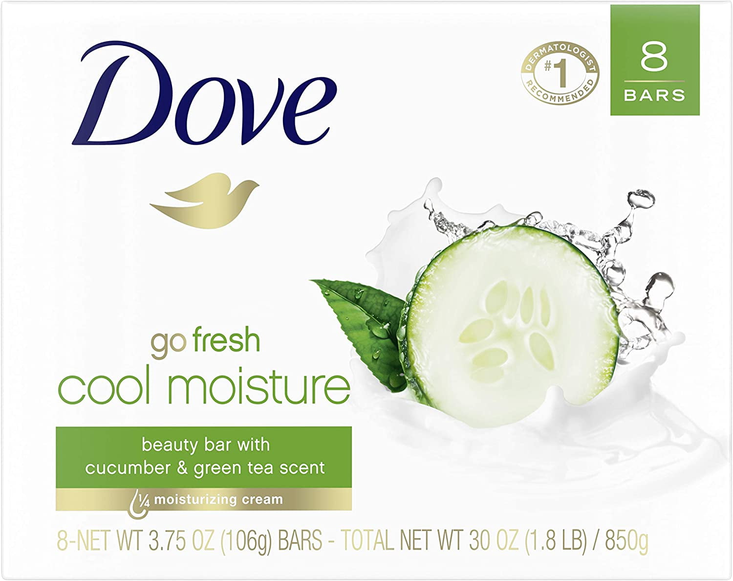 Dove go fresh Beauty Bar for Softer Skin Cucumber and Green Tea ...