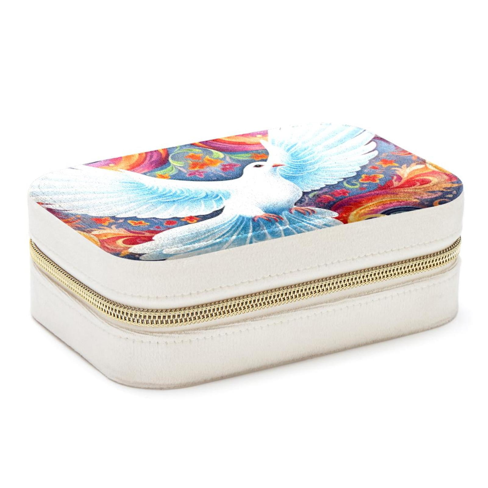 Dove of Peace Velvet Portable Jewelry Display Stand and Organizer with ...