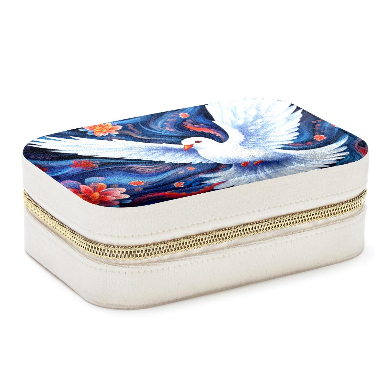 Dove of Peace Velvet Portable Jewelry Organizer with Removable ...