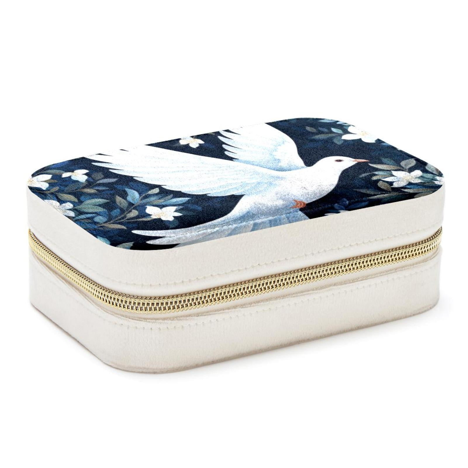 Dove of Peace Velvet Portable Necklace Holder with Removable ...