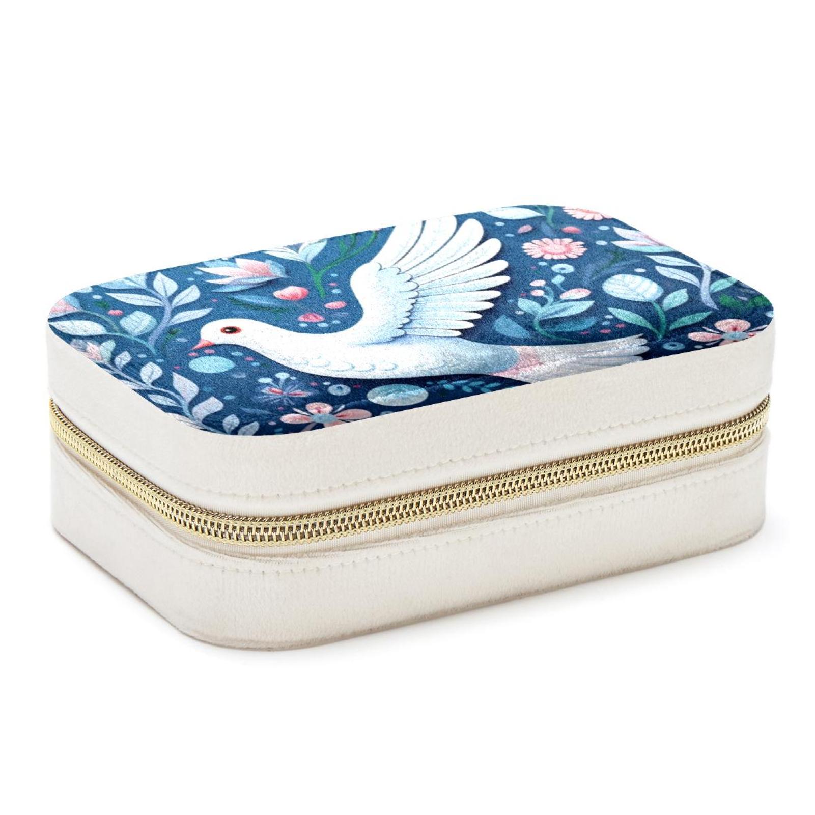 Dove of Peace Velvet Portable Necklace Holder with Removable ...