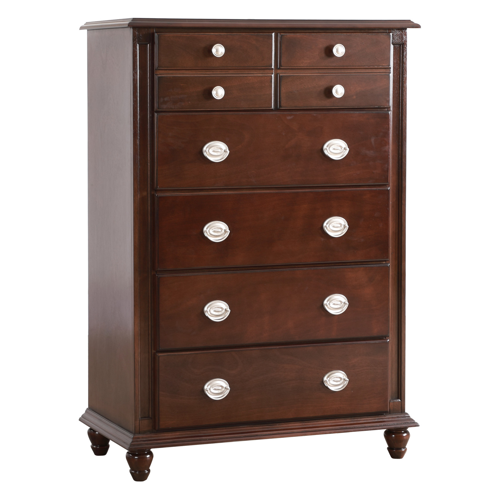 Dove - tailed drawers, carved moulding / 21 - inch package height chest ...