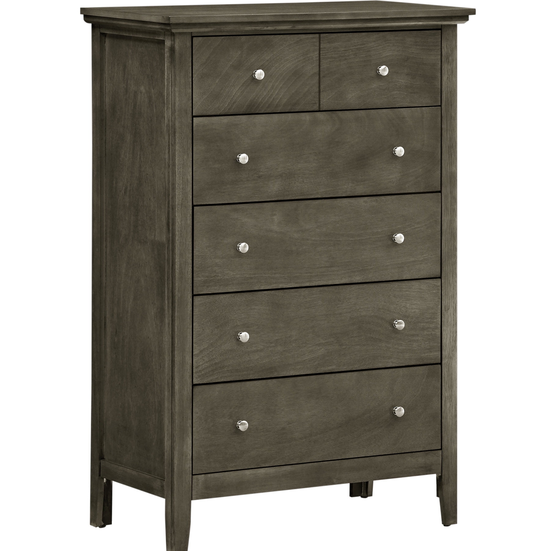 Dove-tailed drawers increase strength / Fully assembled gray chest for ...
