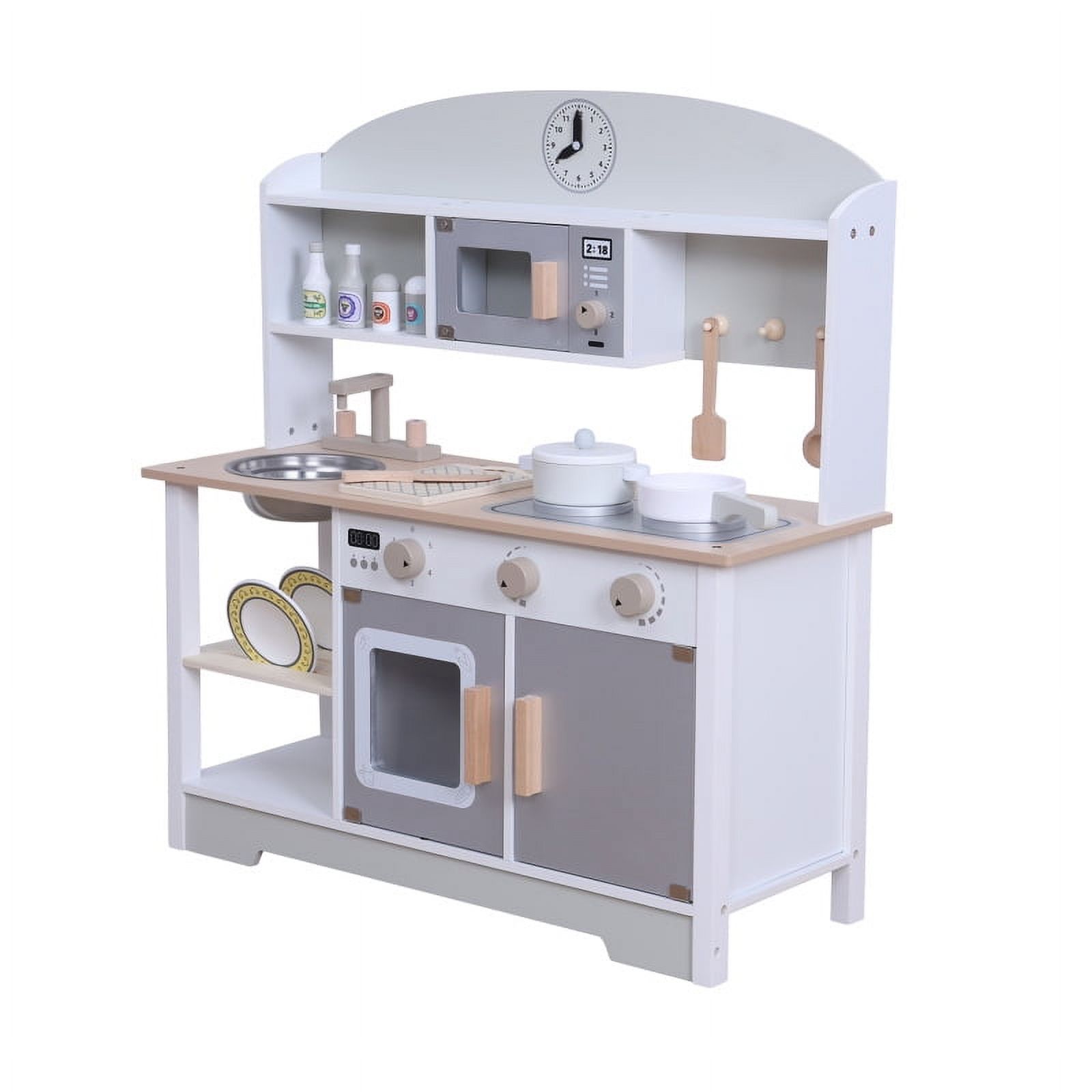 DovePro Wooden Play Kitchen Set with Rich Accessories,Sturdy ...