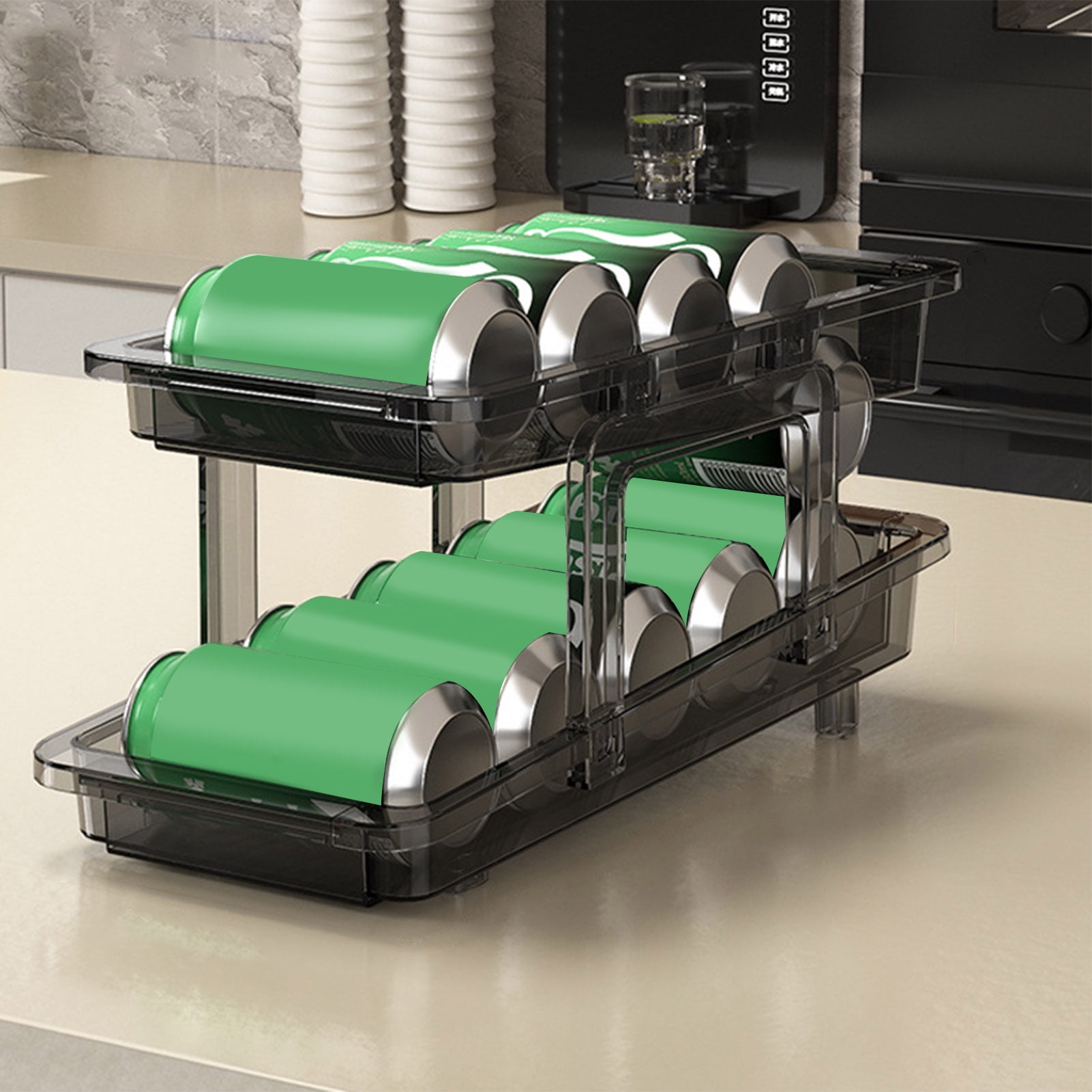 DovePro black,Refrigerator Beverage Can Storage Rack Soda Can Organizer ...