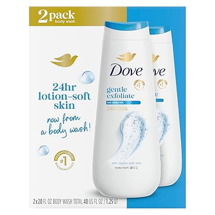 Dovee. Body Wash 2 Count Gentle Exfoliating With Sea Minerals Instantly ...