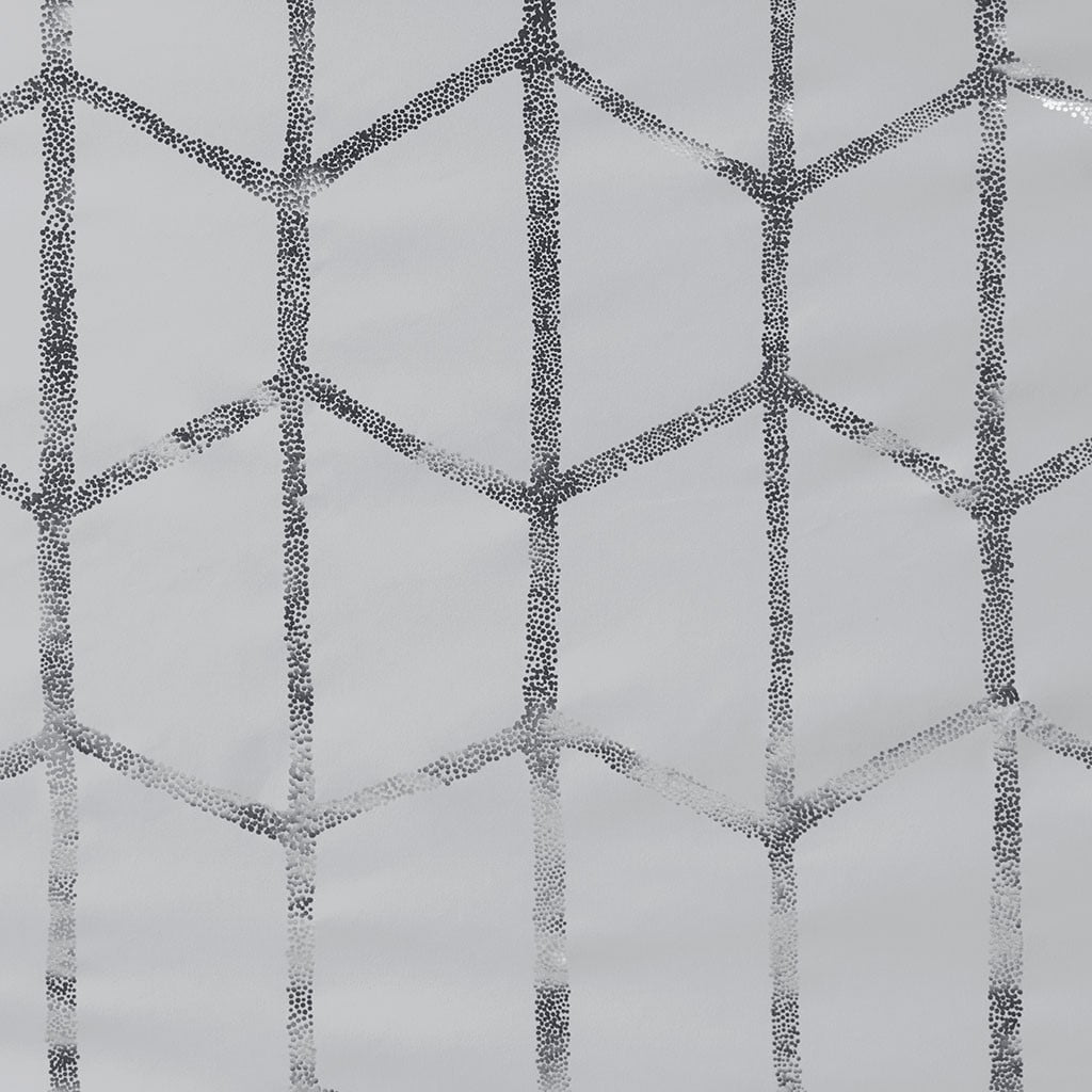 Dovelina 2 Pcs Window Panels Total Blackout Metallic Print Grommet Top ...