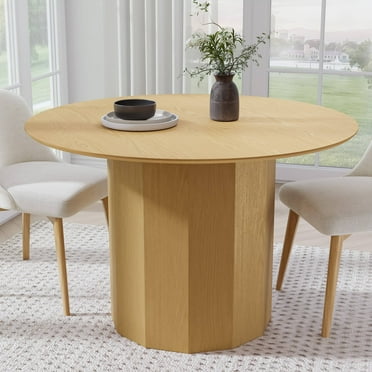 Dovelina 52" Mid-Century Wooden Round Dining Table for Dining Room ...