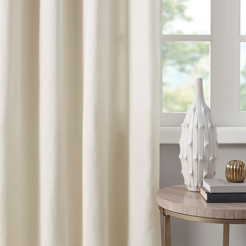 MAYEERTY 50x84" Plaid Rod Pocket and Back Tab Curtain Panel with Fleece ...