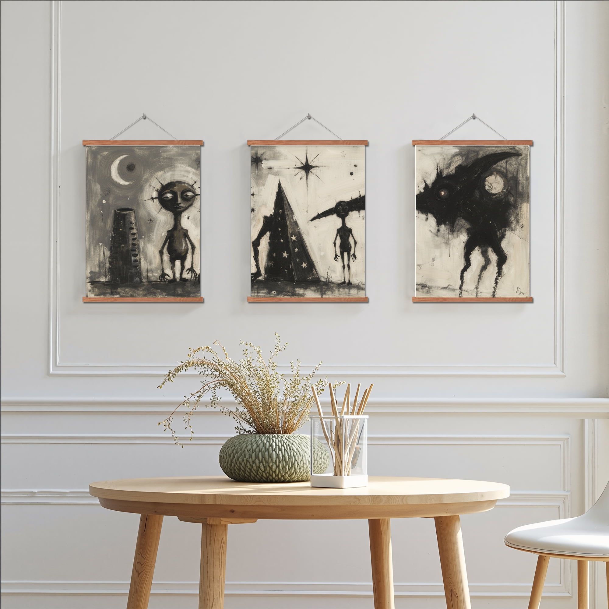 MAYEERTY Modern Abstract Wall Art Painting, Living Room Decor, Brown ...