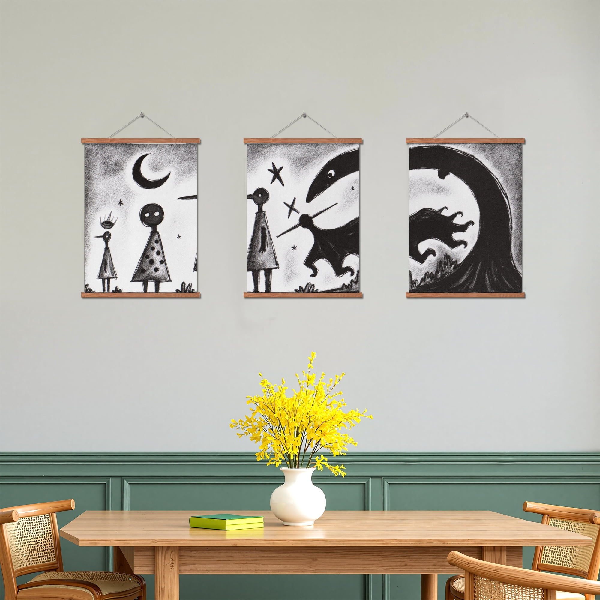 MAYEERTY Modern Abstract Wall Art Painting, Living Room Decor, Brown ...