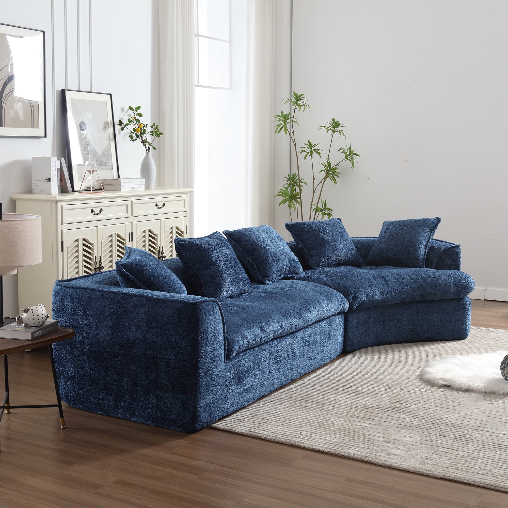 Dovelina Boucle Sofa 3 Seater for Living Room Oversized Comfy Sofa ...