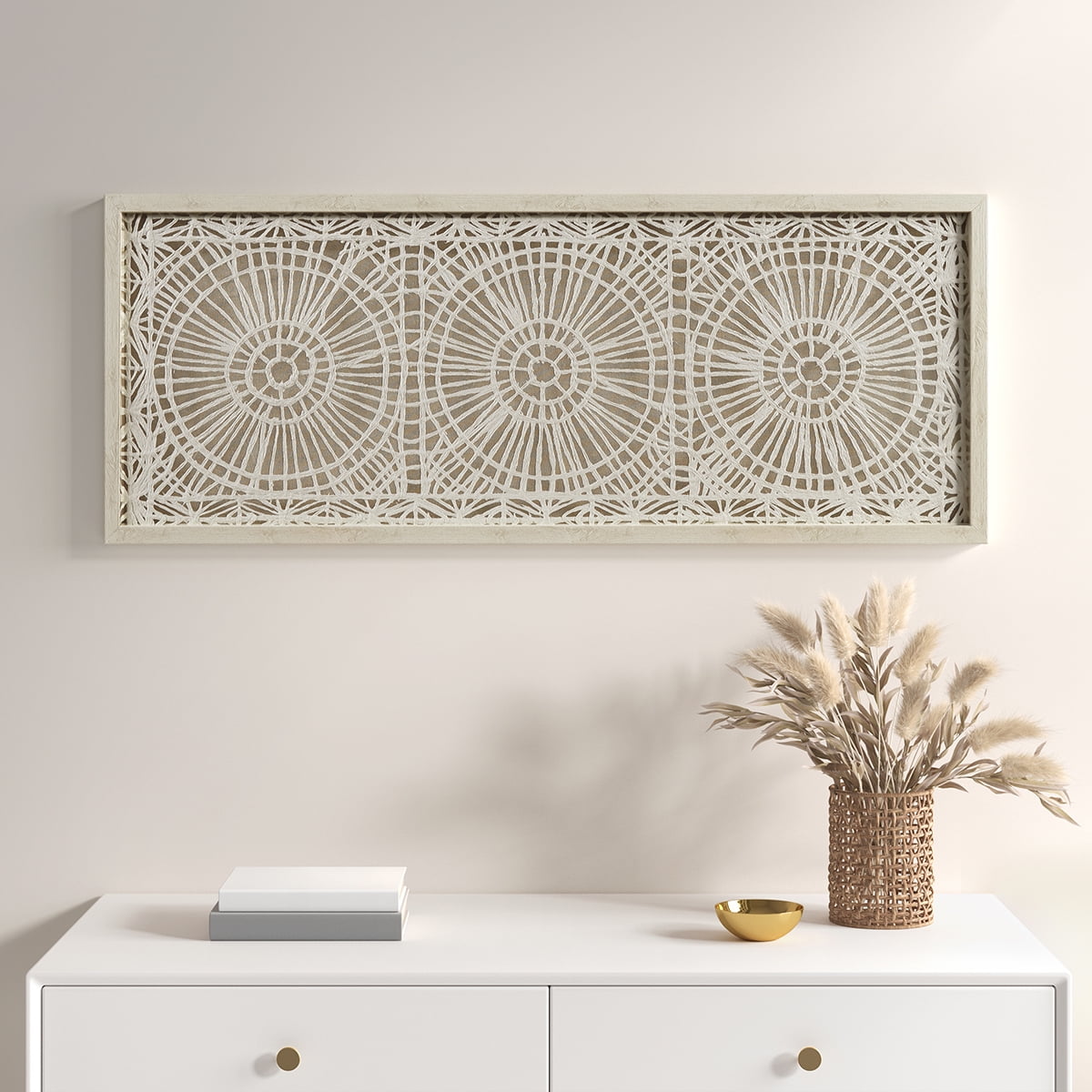 MAYEERTY Framed Medallion Rice Paper Shadow Box Wall Decor - Walmart.com