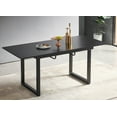 MAYEERTY Modern Square Extendable Dining Table Metal Leg Black - Walmart.com