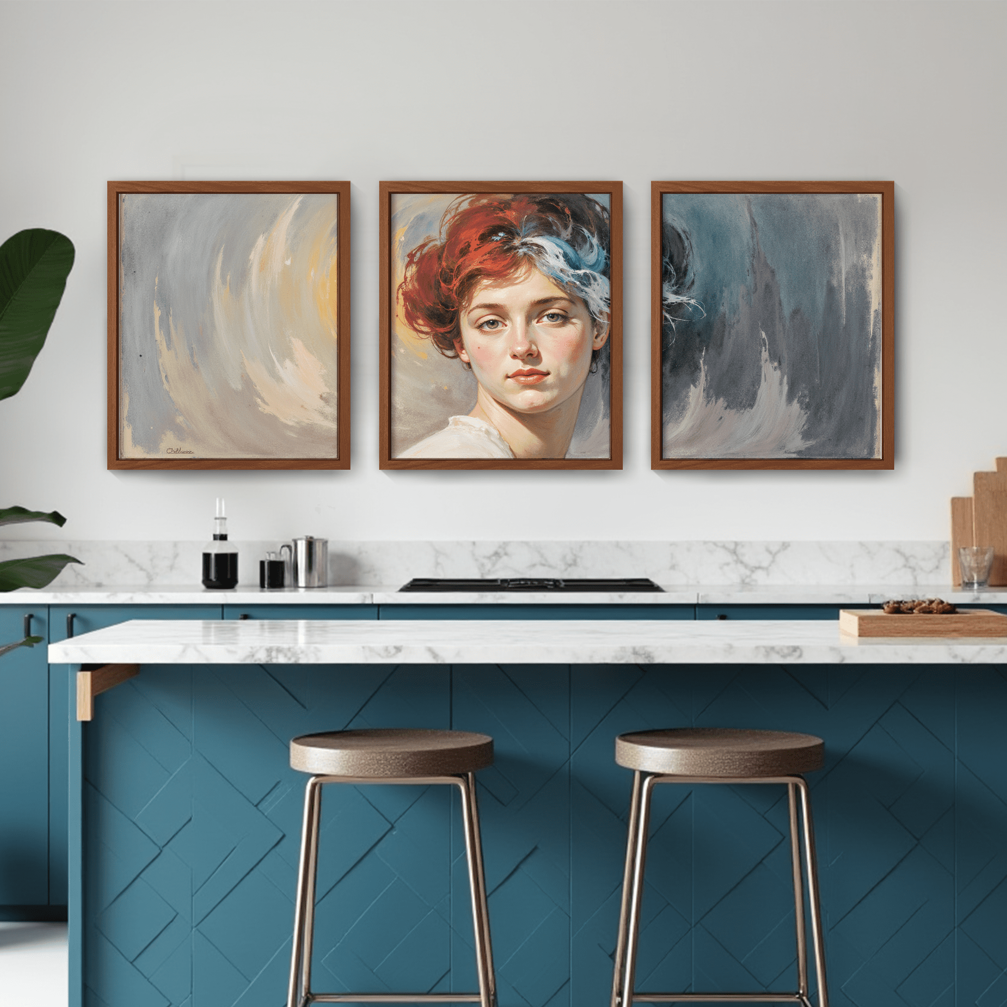 MAYEERTY Modern Abstract Wall Art Painting, Living Room Decor, Brown ...