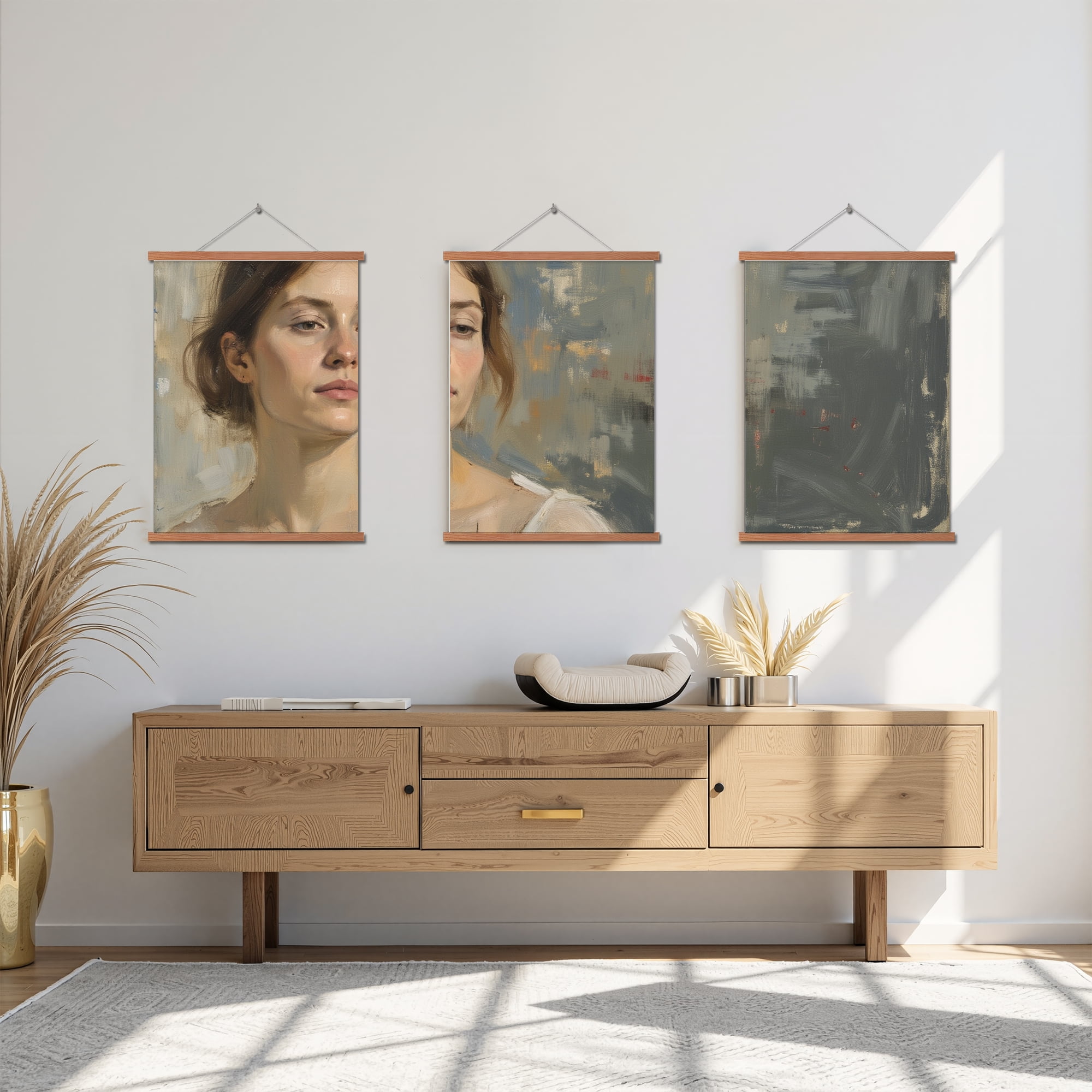 MAYEERTY Modern Abstract Wall Art Painting, Living Room Decor, Brown ...