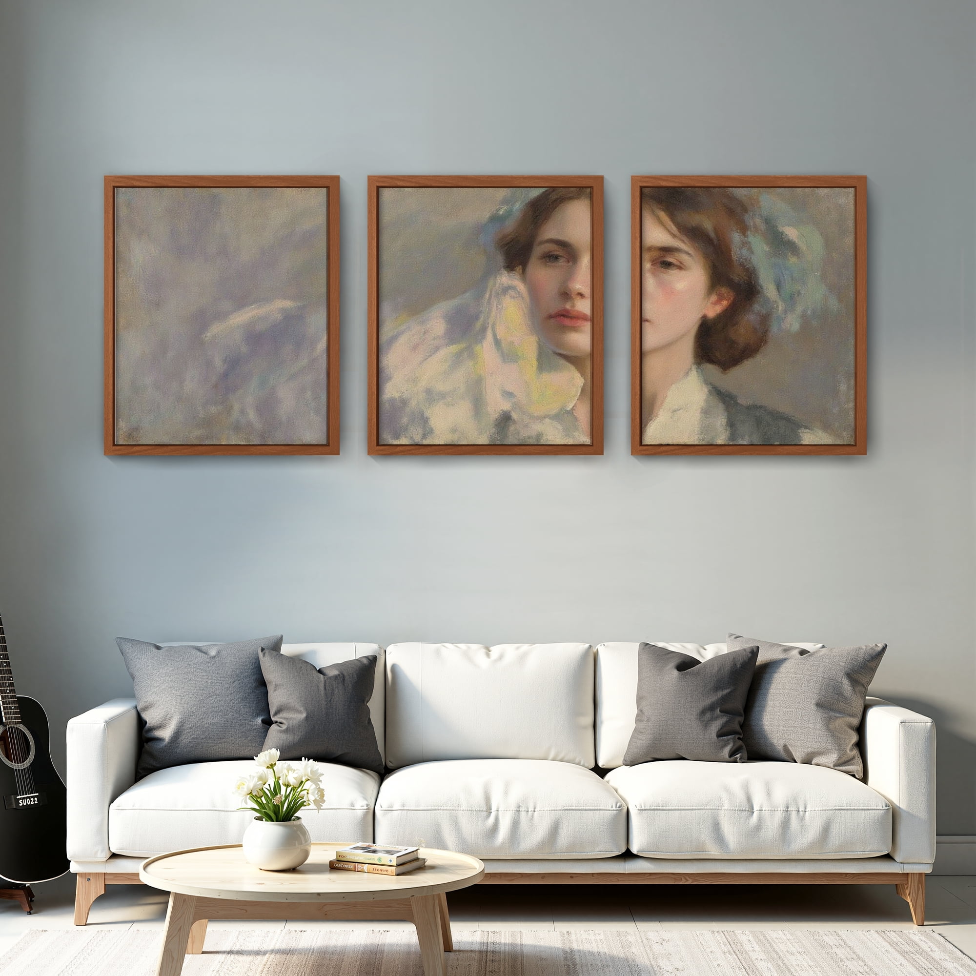 MAYEERTY Modern Abstract Wall Art Painting, Living Room Decor, Brown ...