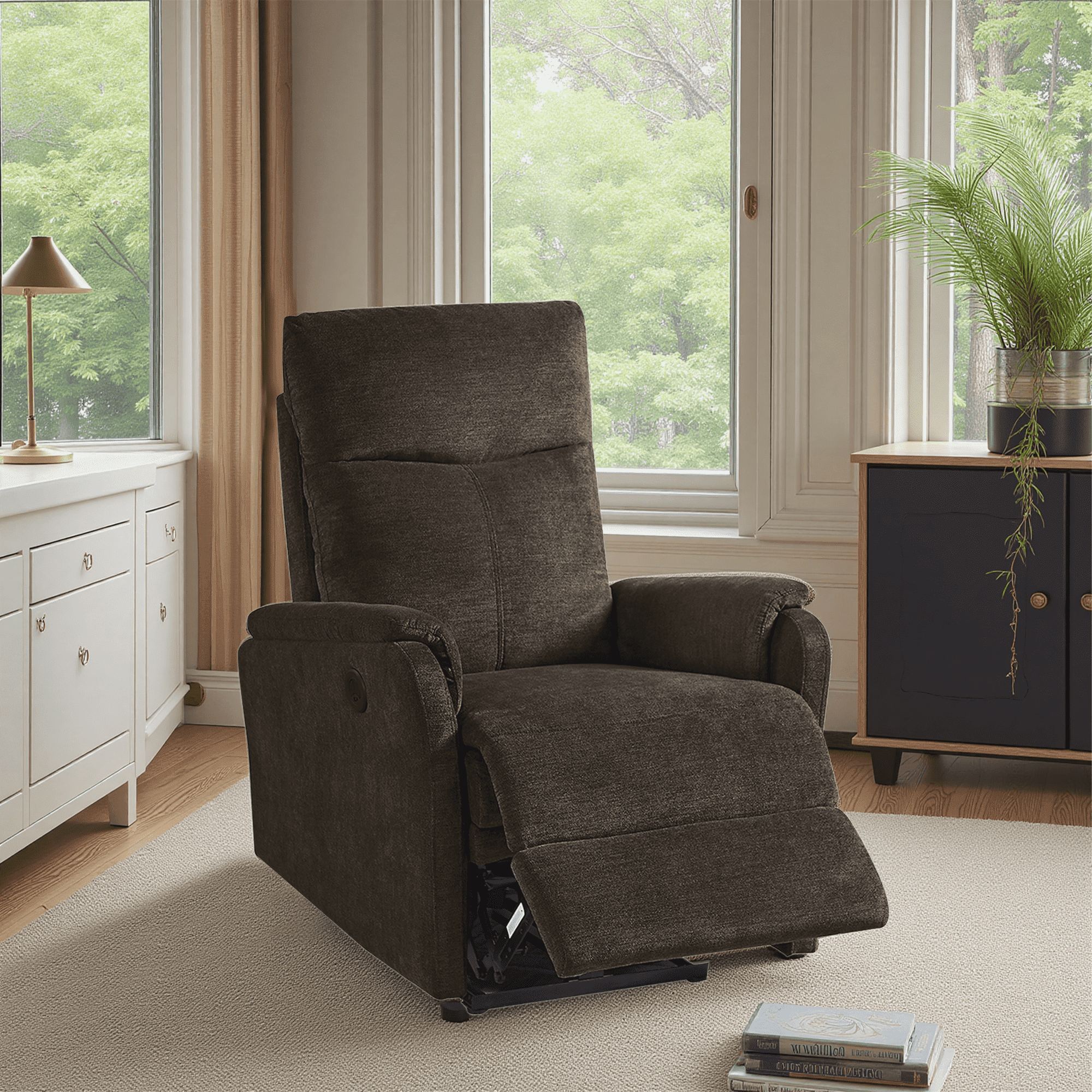 MAYEERTY Recliner Chair With Power function and Deep Body Cushions ...